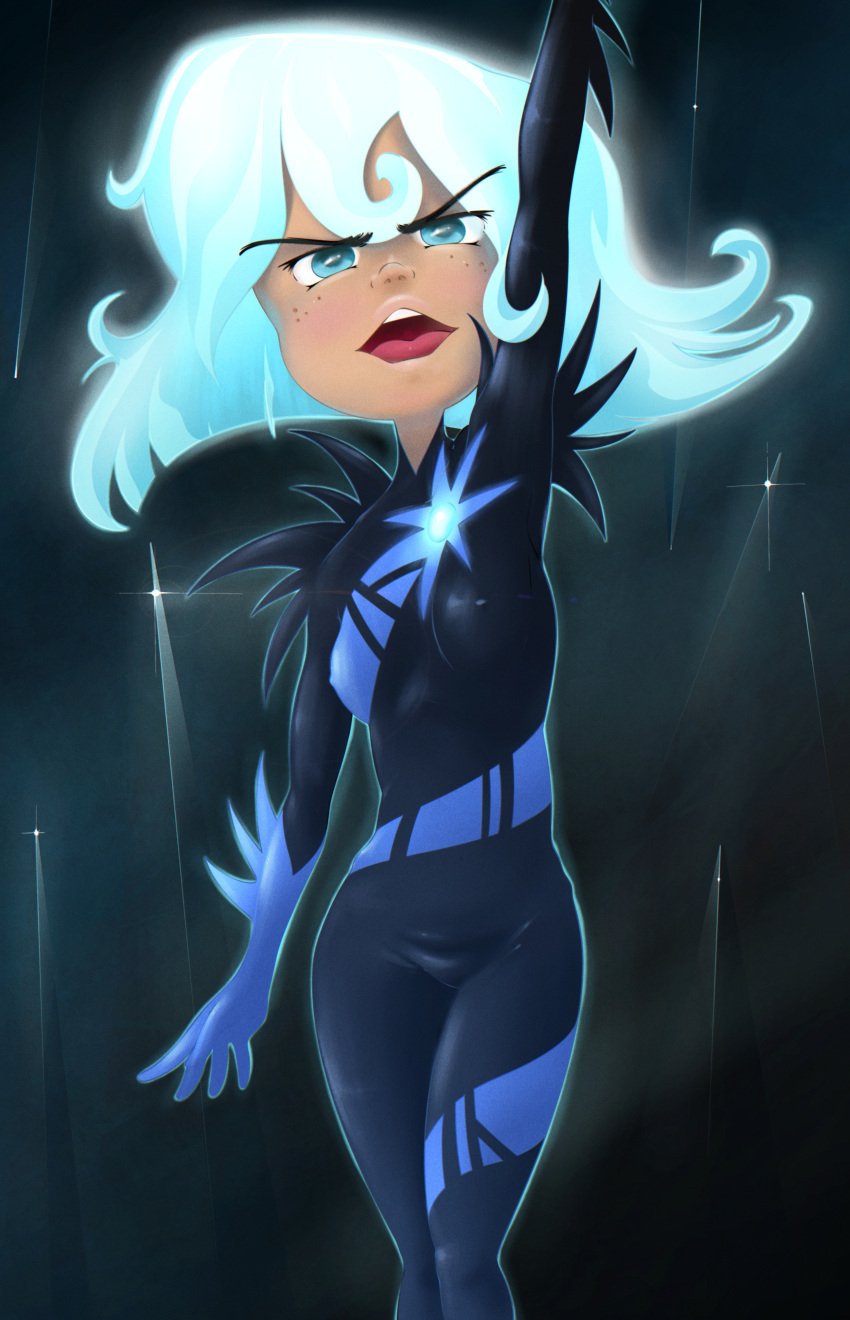 Rule 34 - 1girls 2020s 2023 5 Fingers Absurd Res Blue Bodysuit Blue Clothing Blue Eyes Blue Hair ...