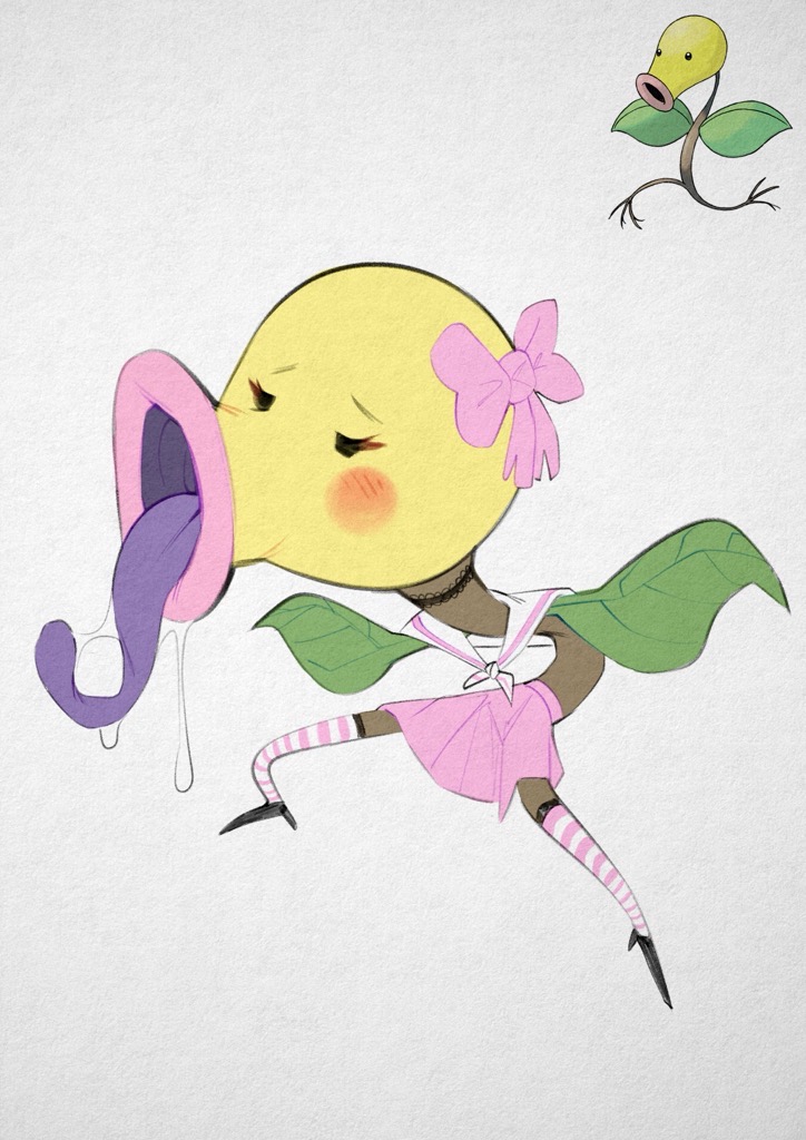 Rule 34 - 1girls 2023 Bellsprout Black Choker Black Eyes Blush Blush Lines Bottomwear Bow Choker ...